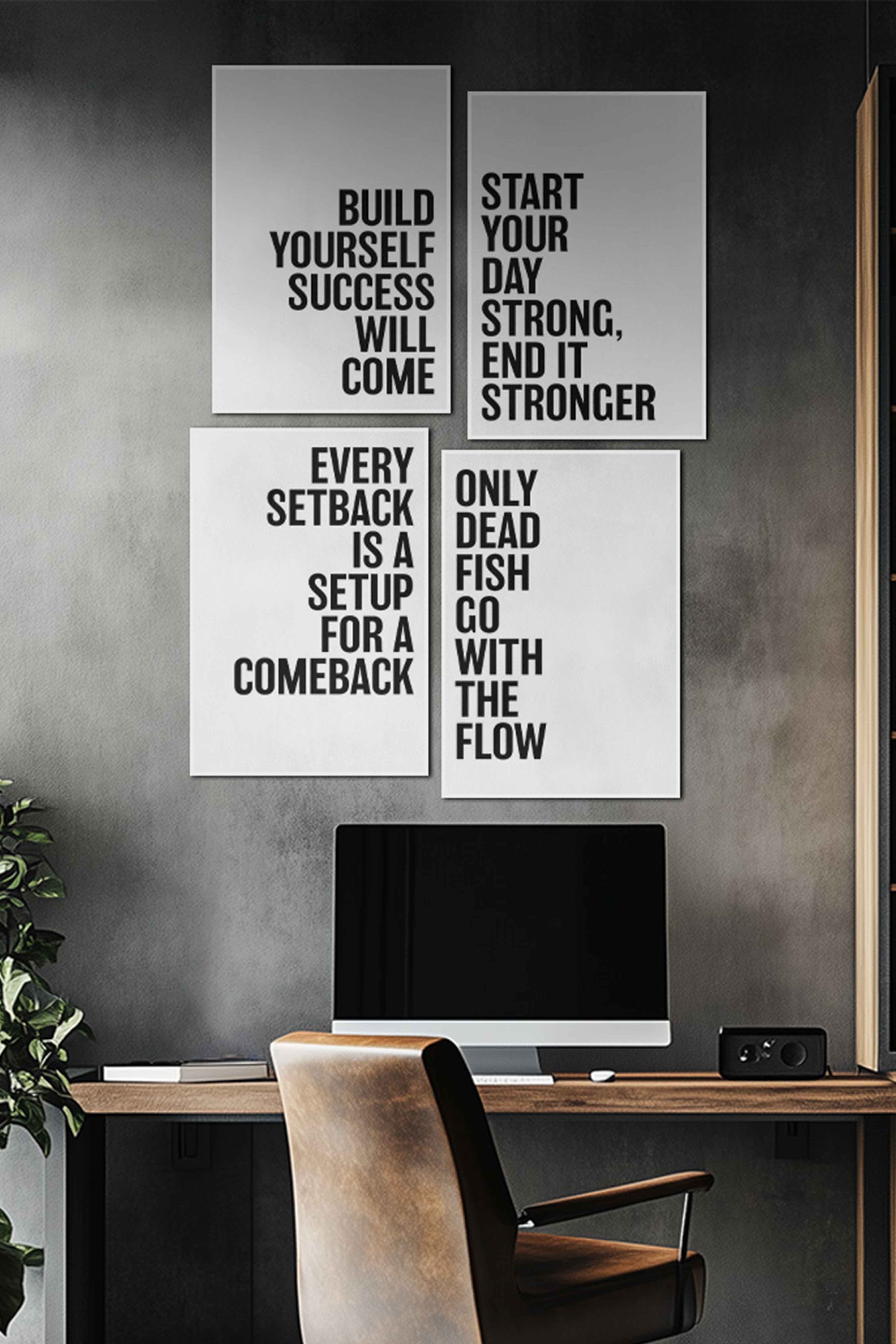 Motivational Quotes 4 pcs Set #03 | Motivational Quotes Combo ...