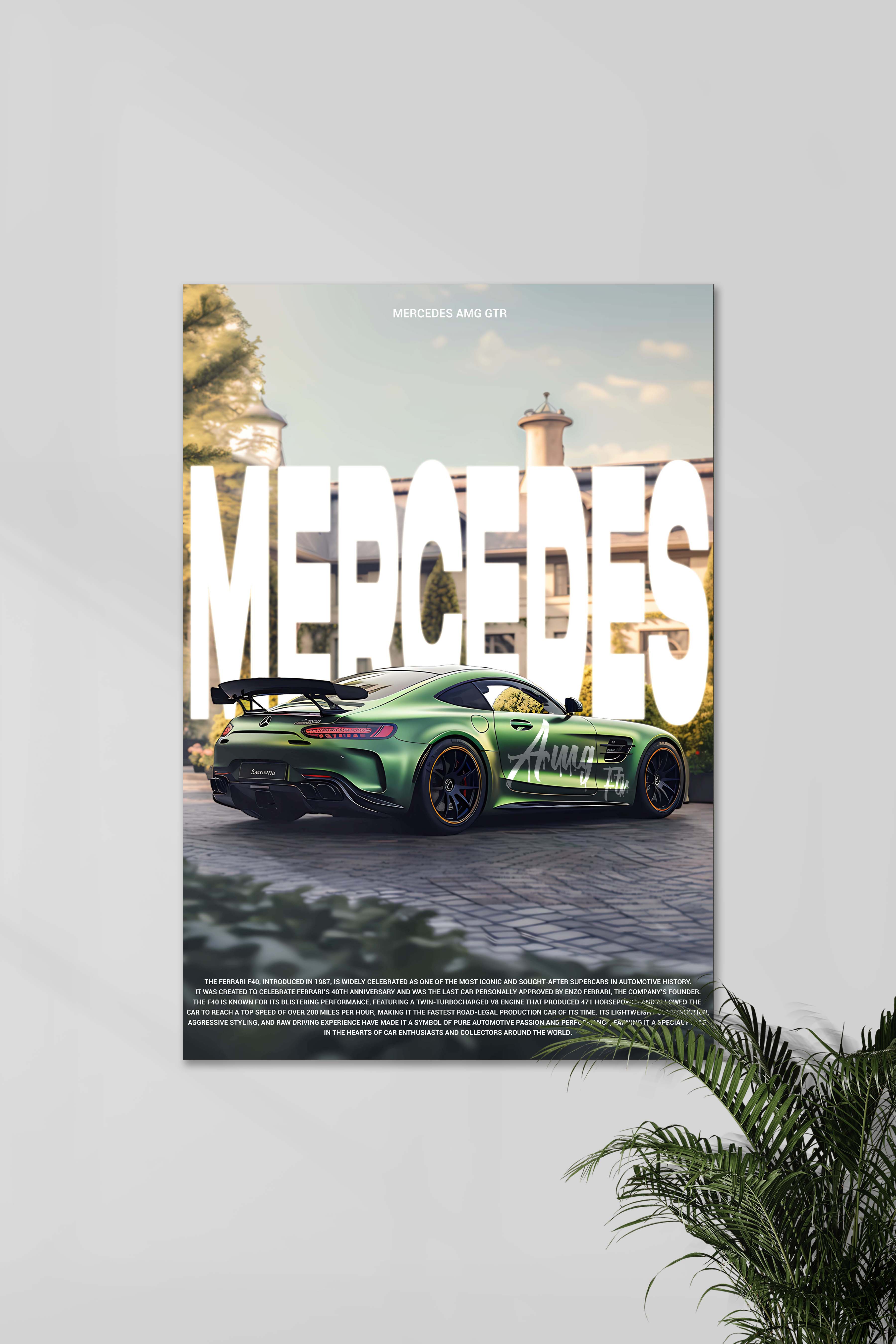 MERCEDES AMG GTR GREEN | CONCEPT CARS #04 | CAR POSTERS – Posterized