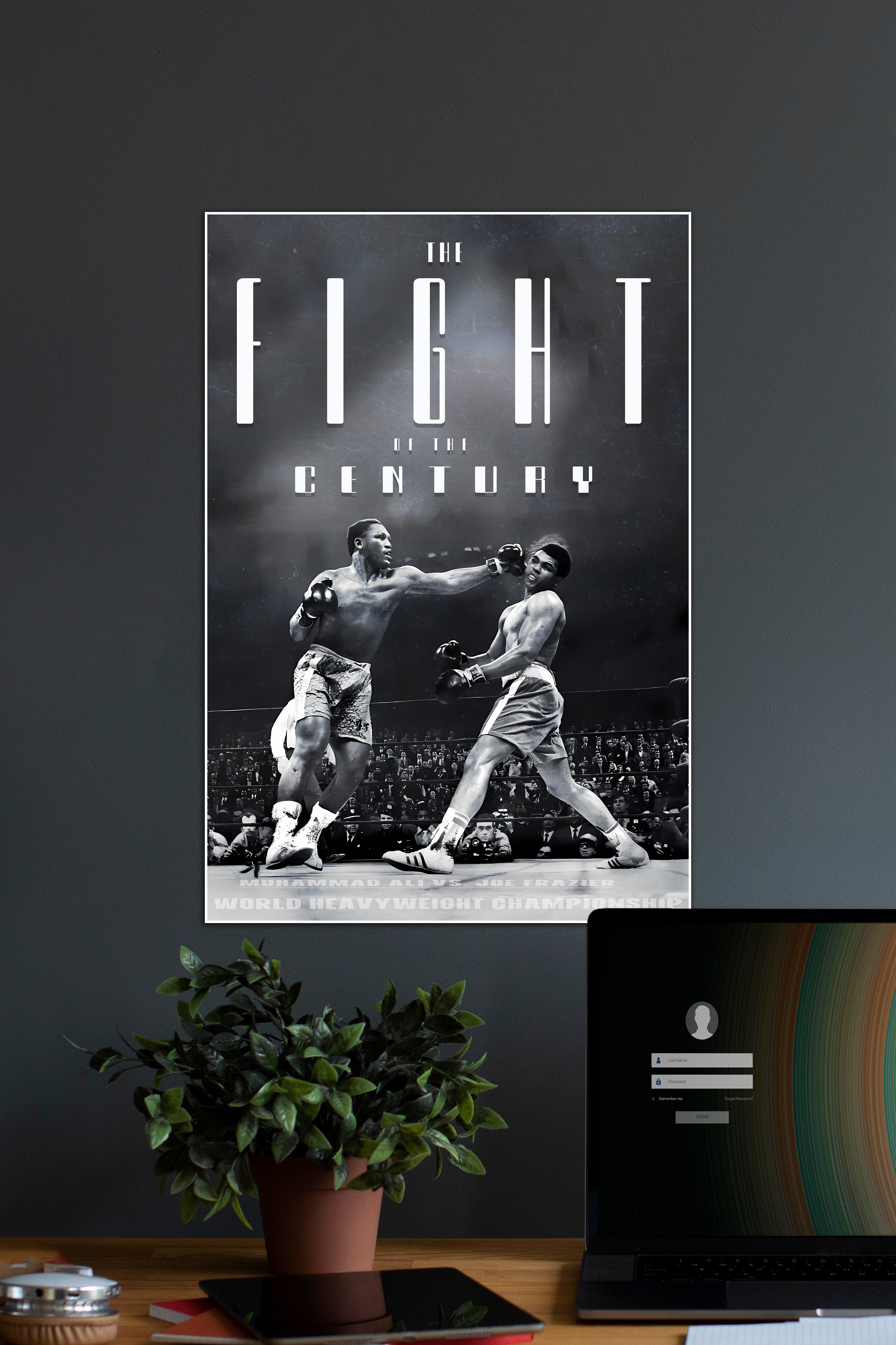 The Fight of the Century | Heavyweight Boxing Champions | Gym Poster ...