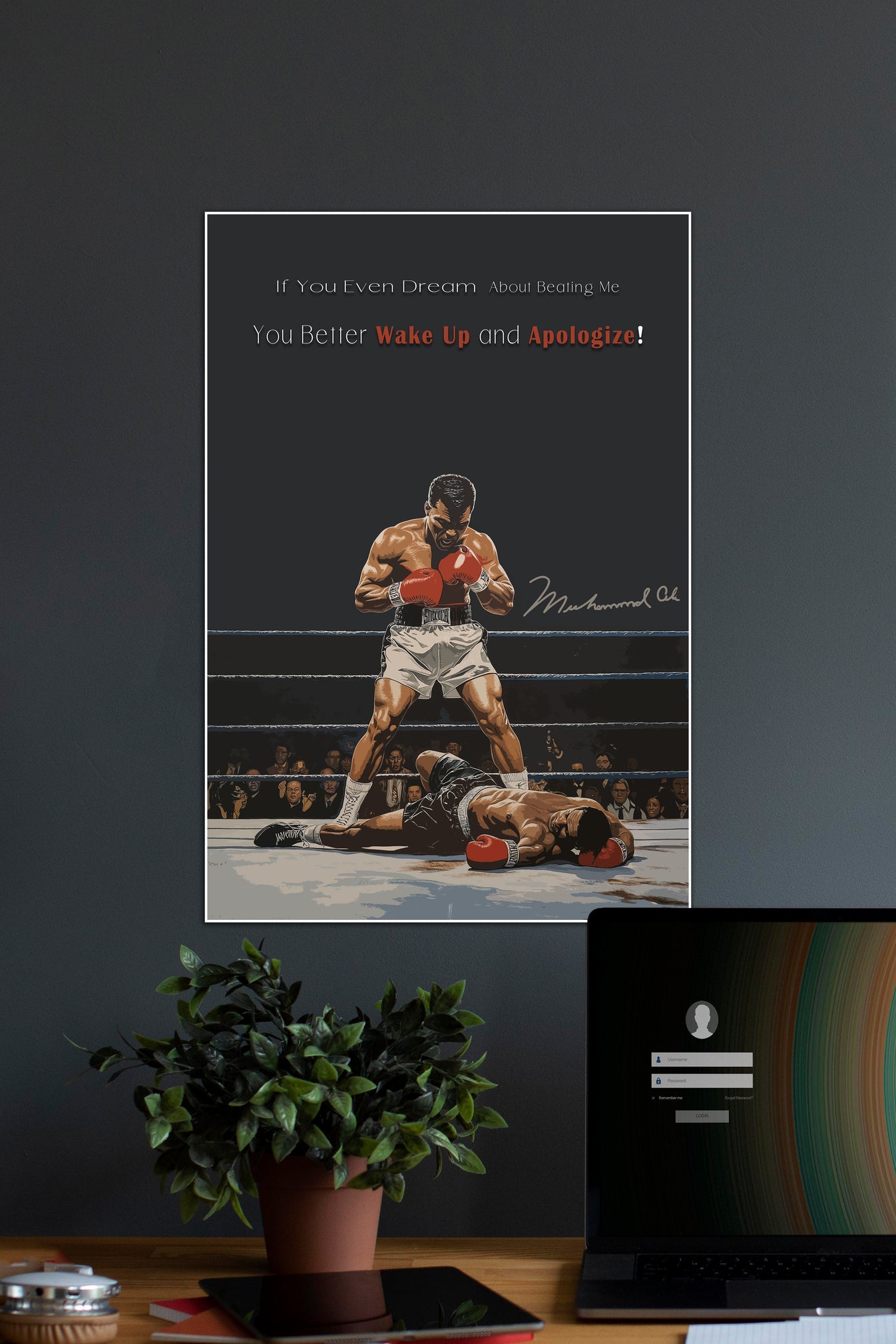 A Champion | Muhammad Ali | Boxing | Gym Poster | Posterized.in