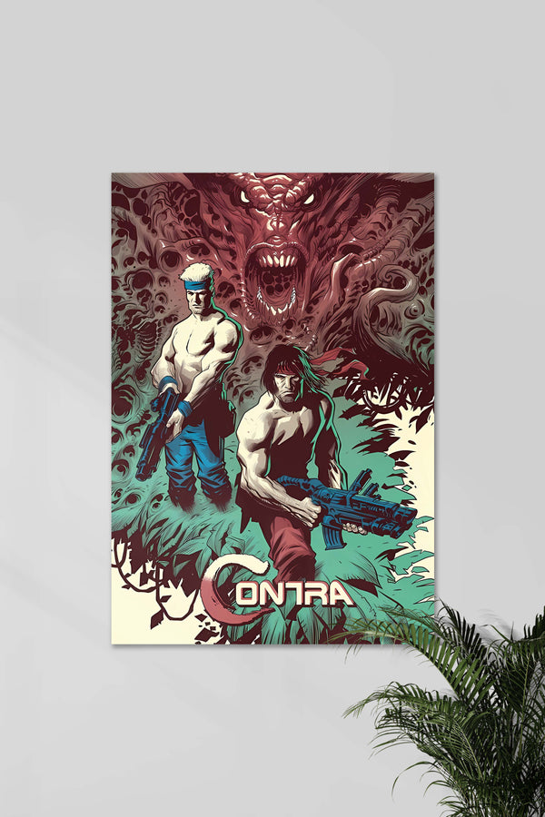 CONTRA #01 x 1P 2P | Nostalgia GAMES | GAME POSTERS – Posterized