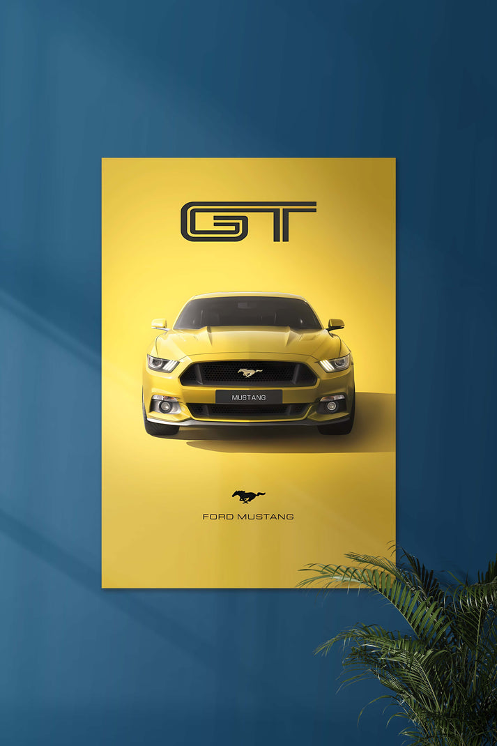 FORD MUSTANG GT | VINTAGE CAR #1 | CAR POSTERS | Posterized.in