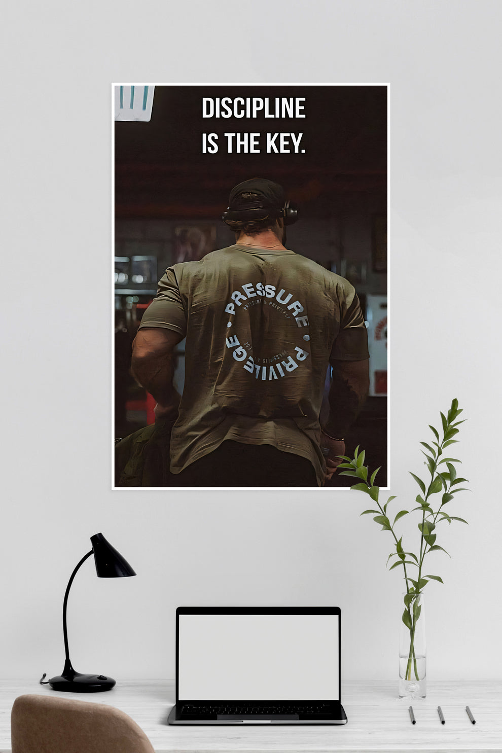 DISCIPLINE IS THE KEY | GYM POSTER | Motivational Poster | Posterized.in