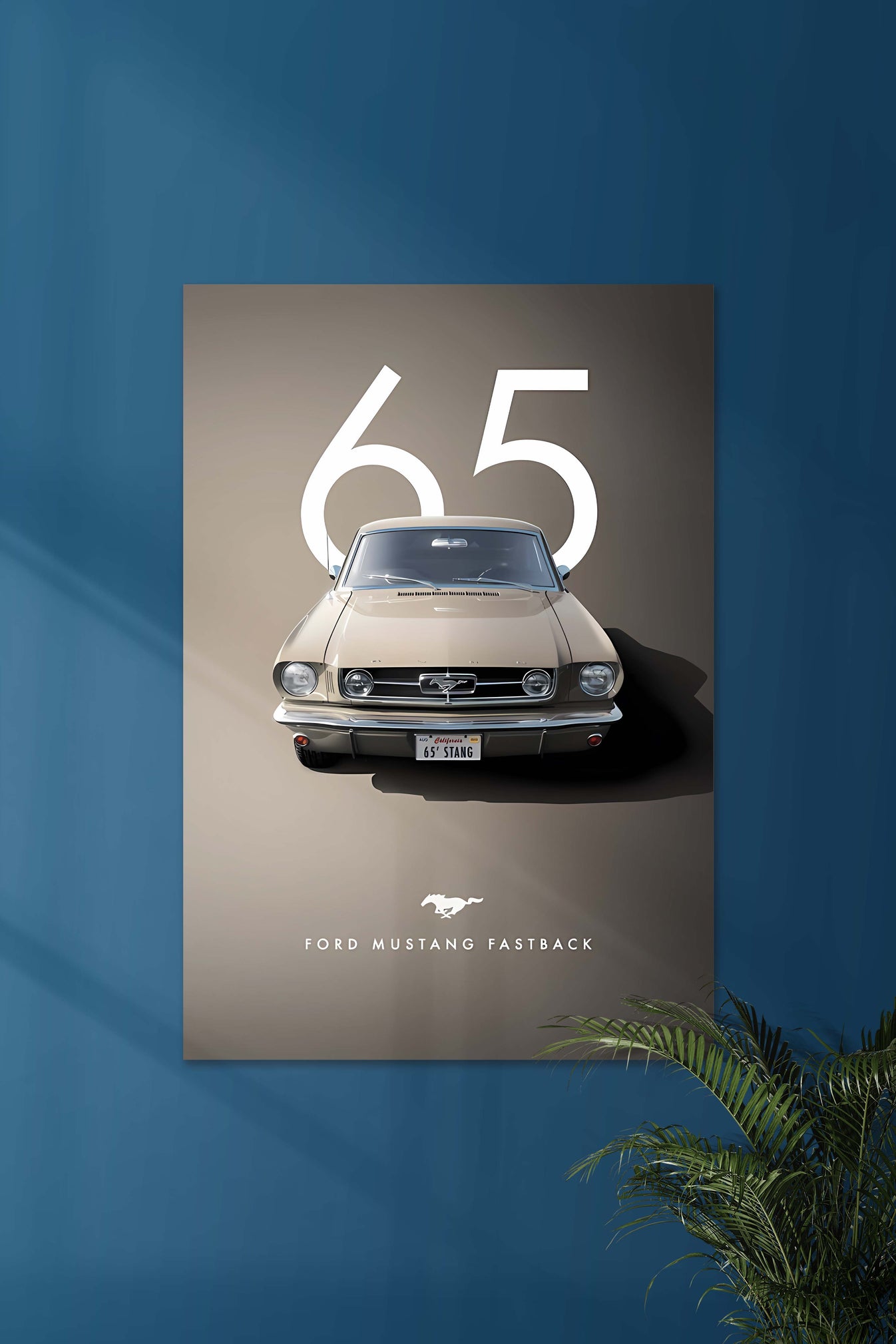 FORD MUSTANG FASTBACK | VINTAGE CAR #1 | CAR POSTERS – Posterized