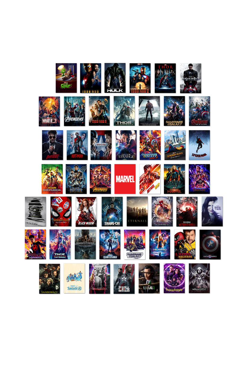 50 Epic Marvel Cinematic Universe Collage Set | Posterized.in