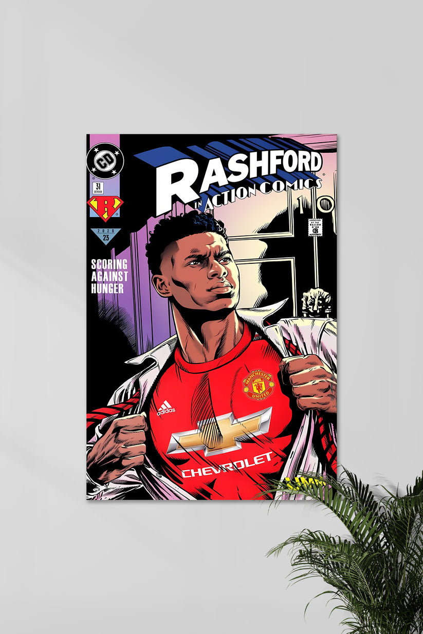 MARCUS RASHFORD | MANCHESTER UNITED | FootBall Poster | Posterized.in