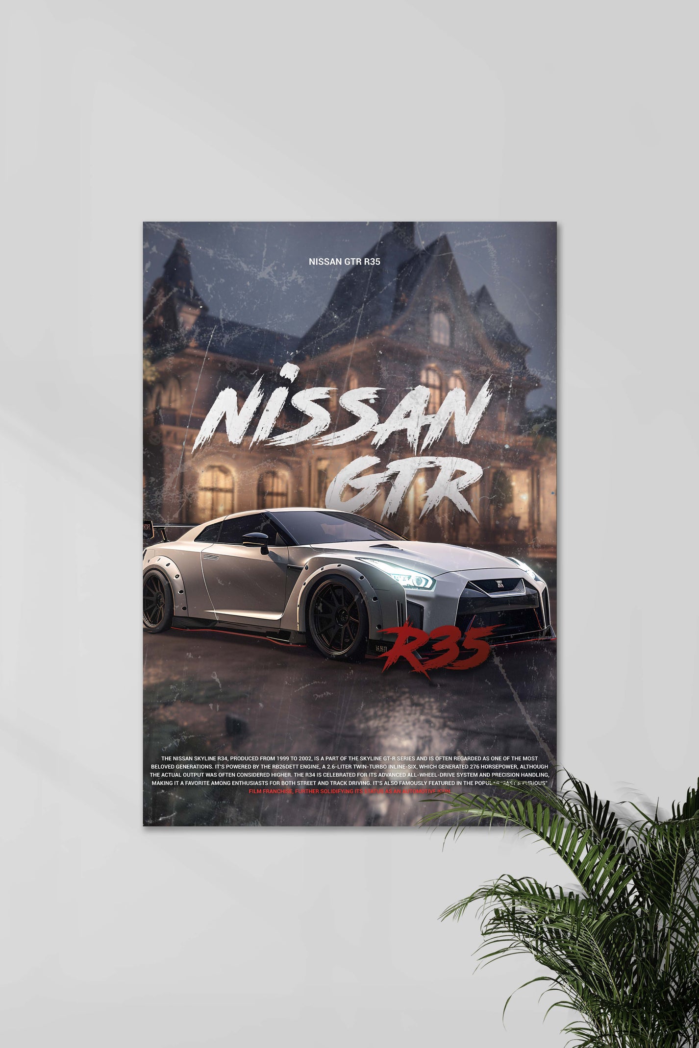 WHITE NISSAN GTR R35 | CONCEPT CARS #04 | CAR POSTERS – Posterized