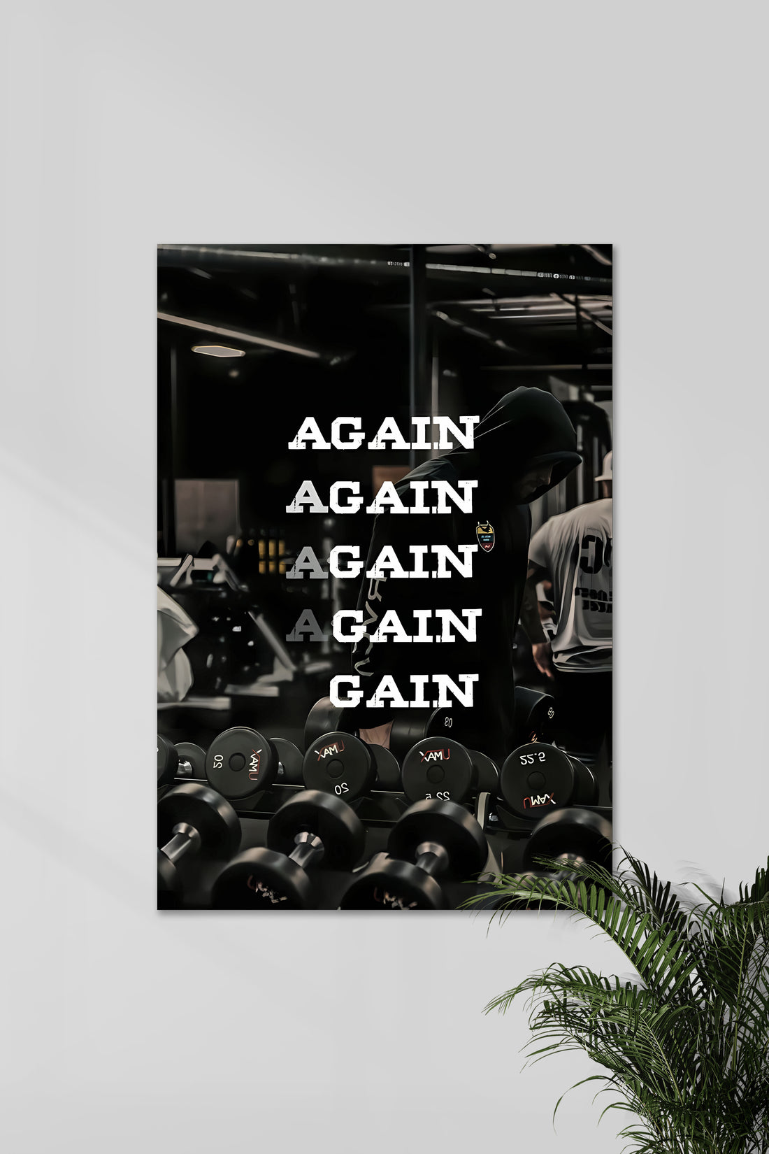 AGAIN AGAIN.....GAIN | GYM SET | Motivational Poster – Posterized