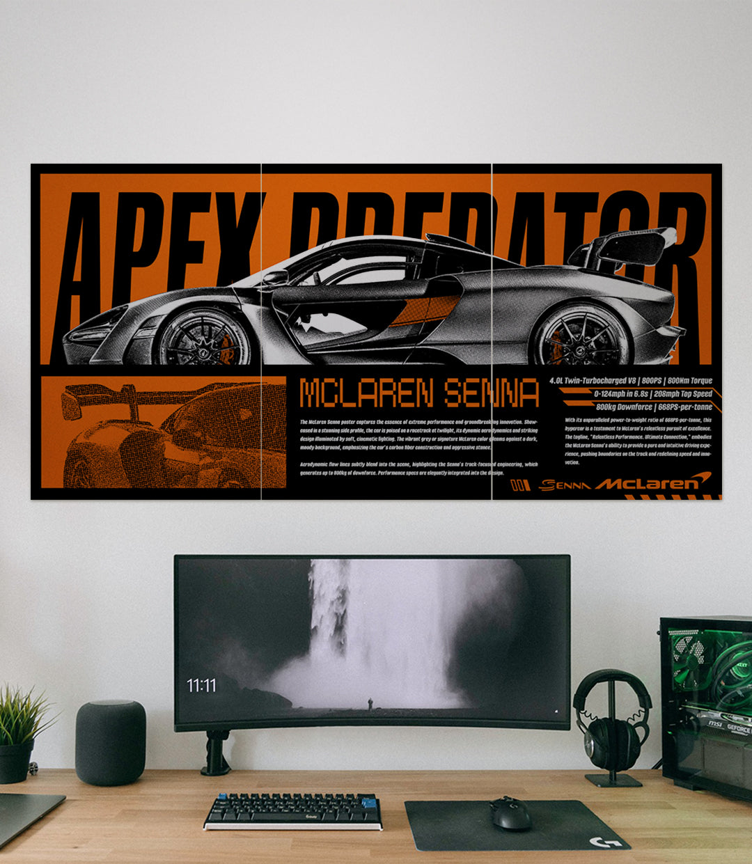 APEX PREDATOR X MCLAREN SENNA | CAR SET | 3 Piece Set | Posterized.in