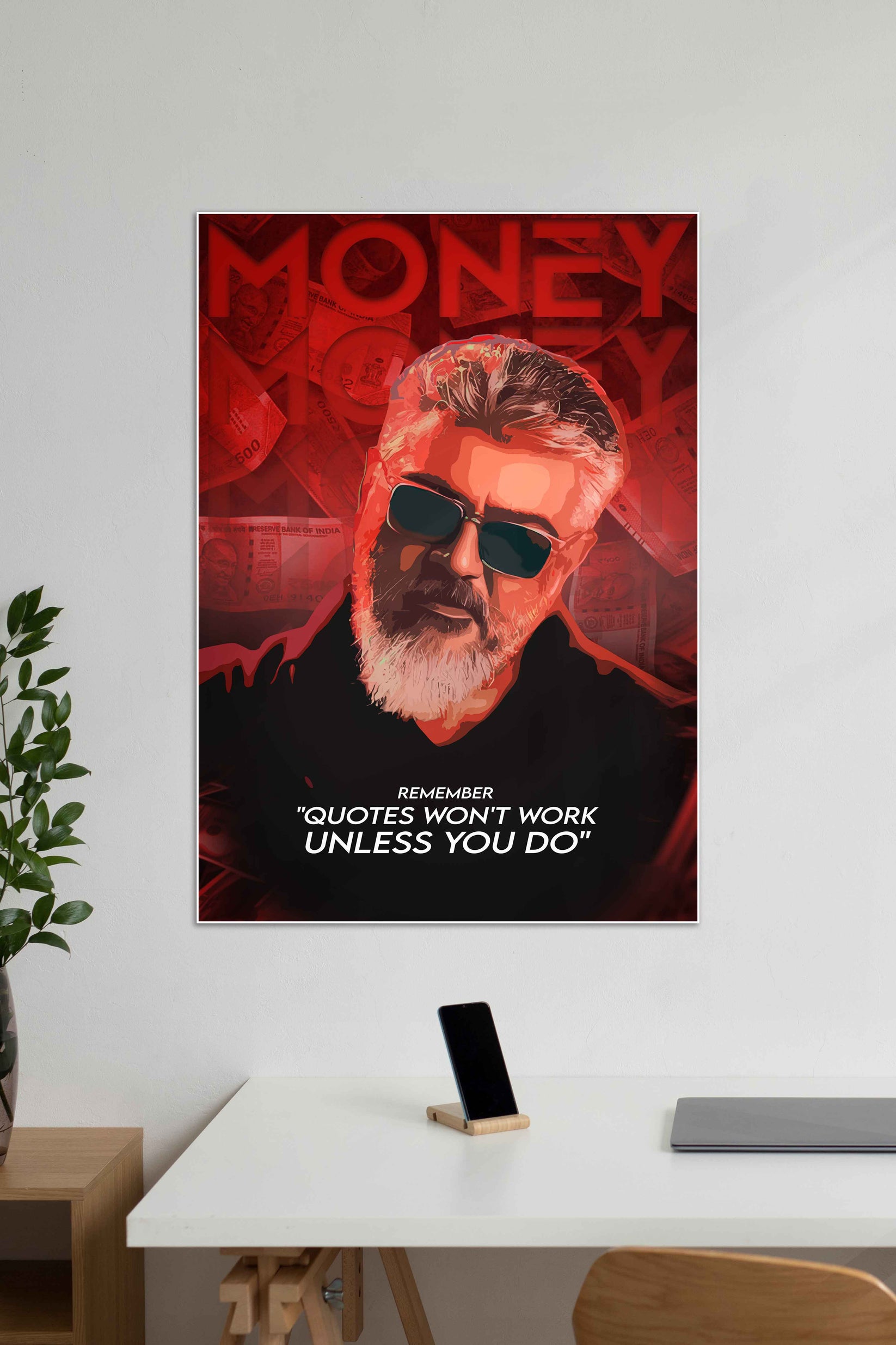 MONEY MONEY Ajith Kumar | Kollywood | Movie Posters | Posterized.in
