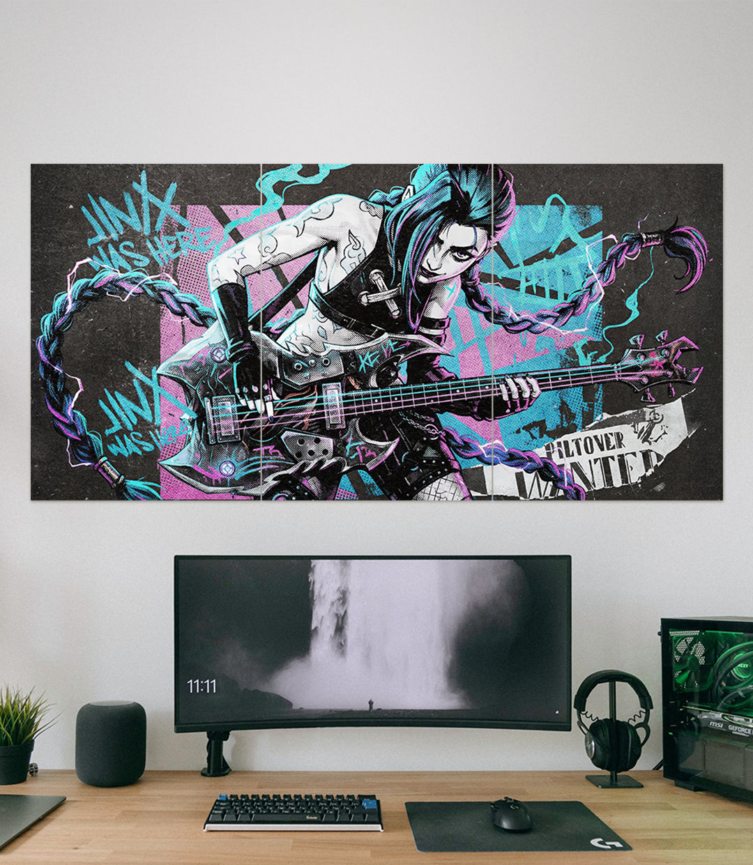 Arcane Jinx | Graffiti Split | 3 Piece Set | Posterized.in