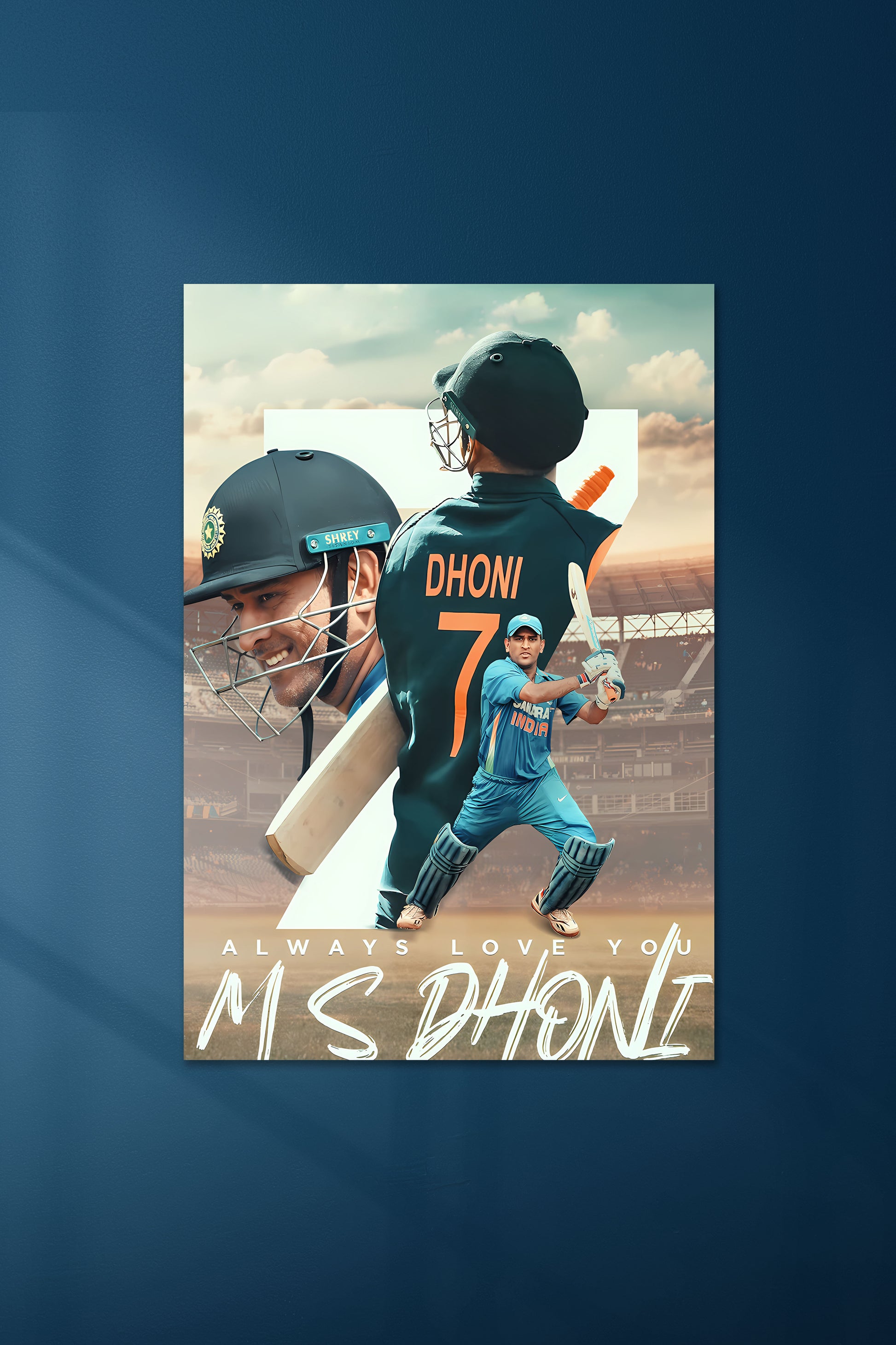 MS Dhoni #06 | Dhoni | Cricket Poster – Posterized