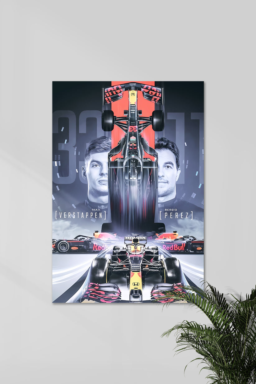 Max Verstappen vs Sergio Perez | Formula One | F1 POSTERS | Posterized.in