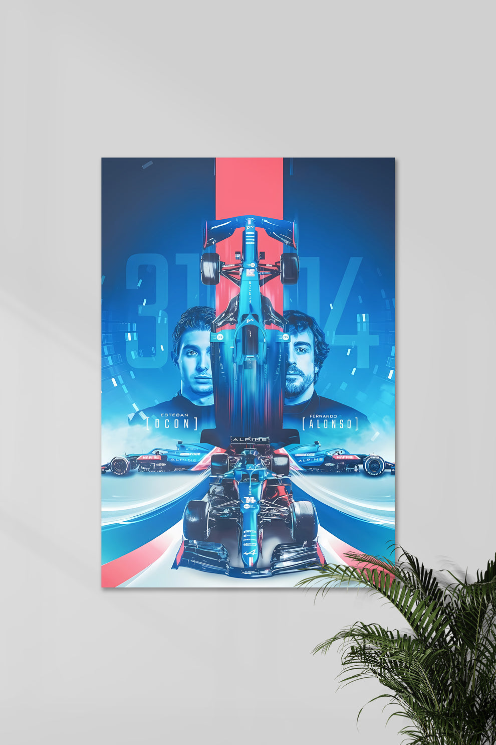 Esteban ocon vs Fernando alonso | Face Off | F1 POSTERS | Posterized.in