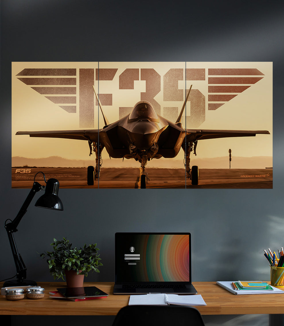 F35 | Fighter Jet | 3 Piece Set | Posterized.in