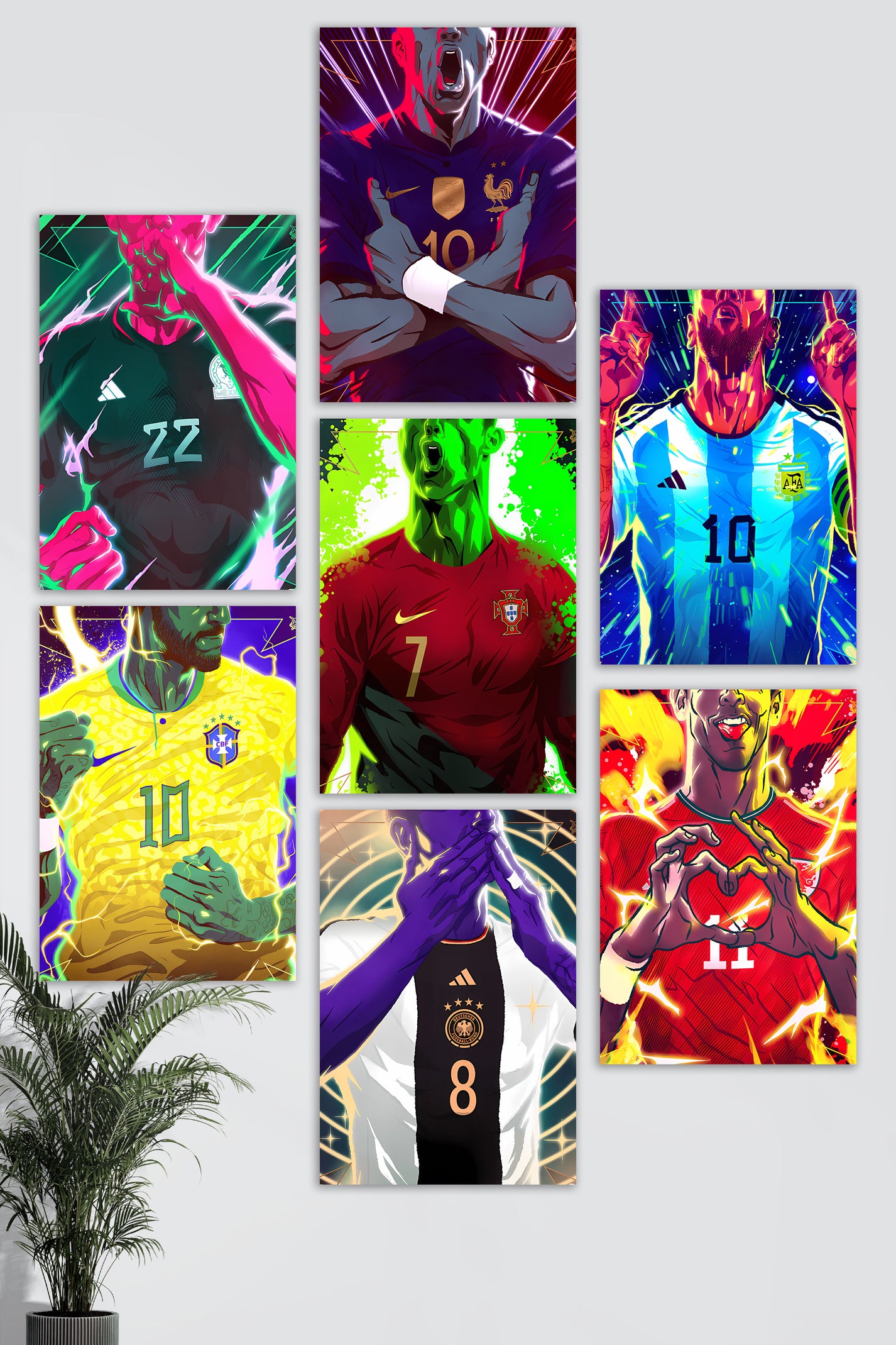 GOAT FootBall Set #03 | COLLECTABLE SET | FOOTBALL COMBO | Posterized.in