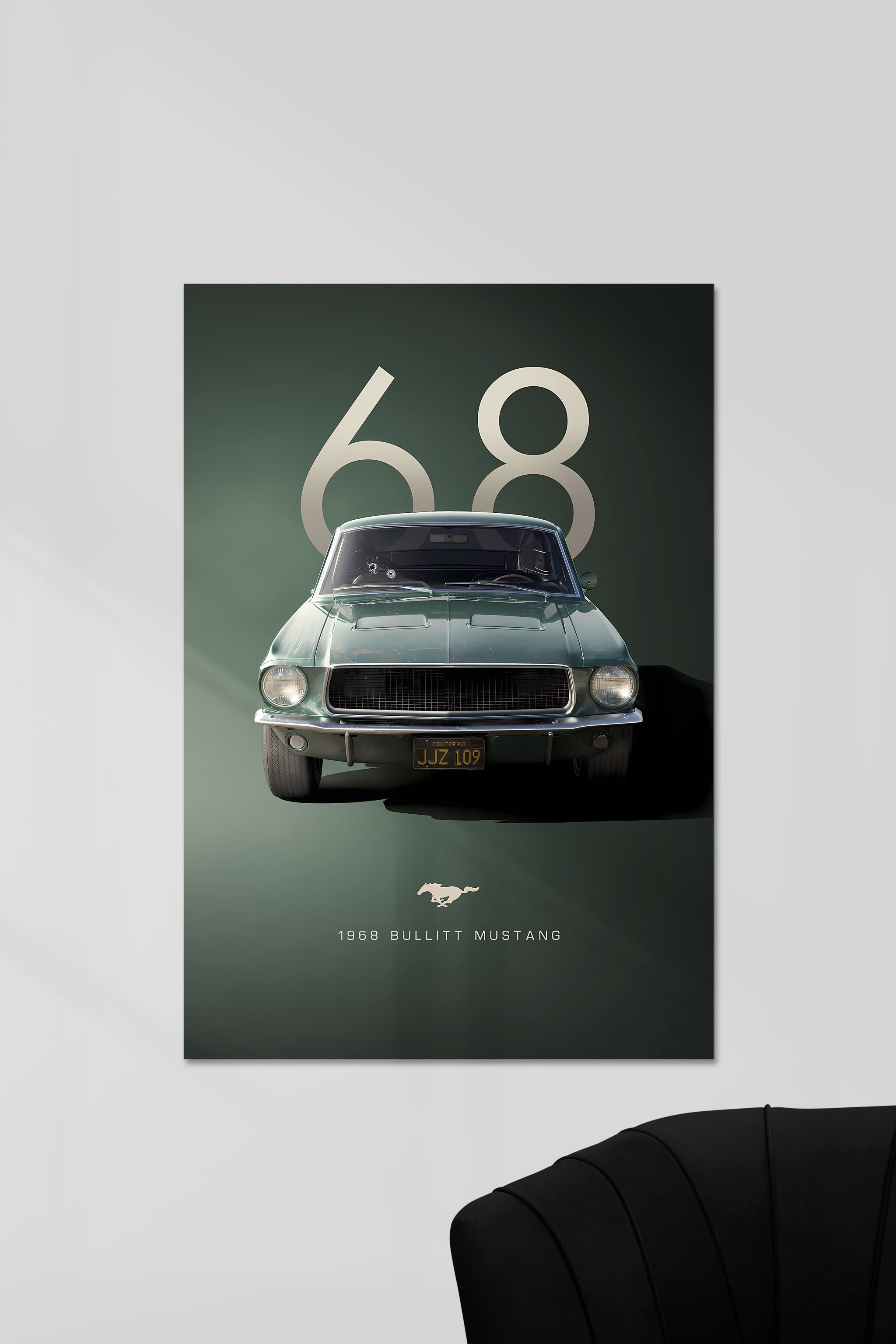 FORD MUSTANG BULLITT | VINTAGE CAR #1 | CAR POSTERS – Posterized