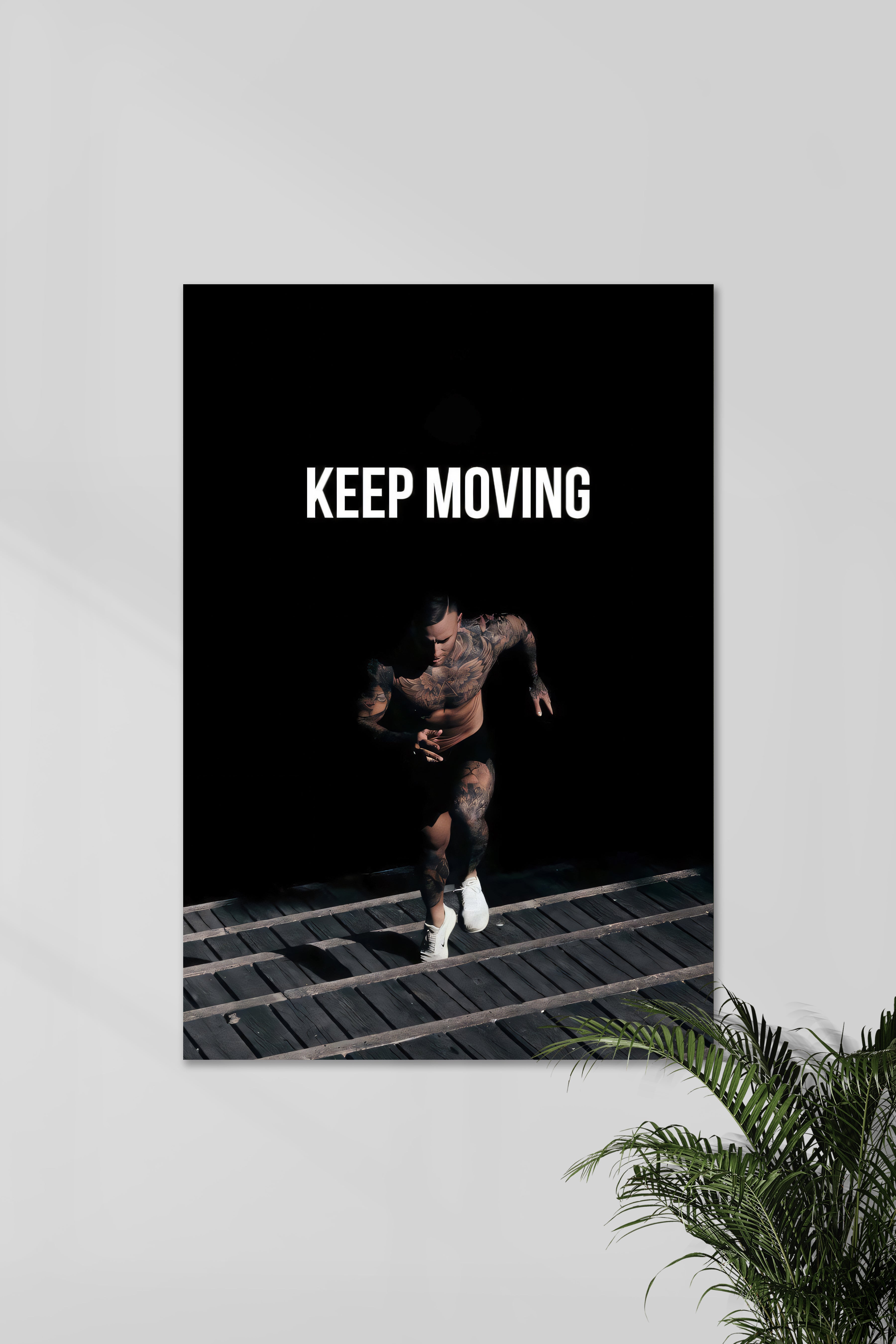 KEEP MOVING | GYM SET | Motivational Poster – Posterized