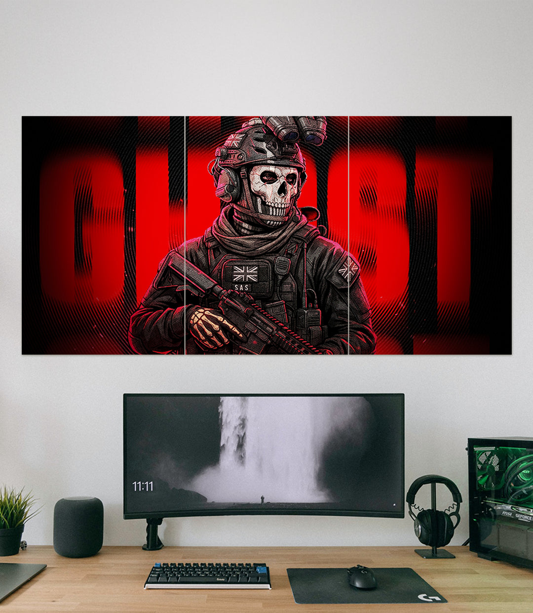 Ghost | Call Of Duty | Game Set | 3 Piece Set | Posterized.in