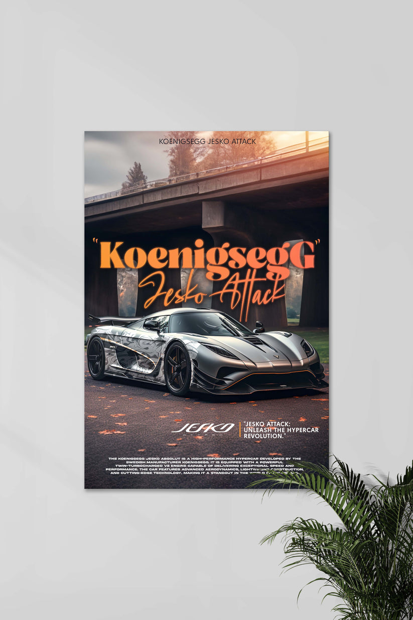 Koenigsegg Jesko attack | CONCEPT CARS #06 | CAR POSTERS | Posterized.in