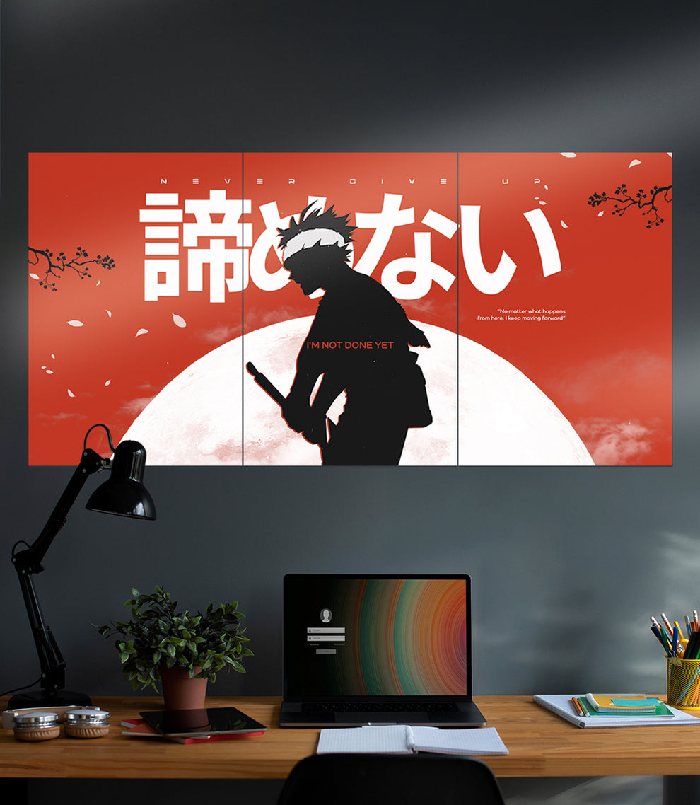NEVER GIVE UP #01 | Motivation | 3 Piece Set | Posterized.in