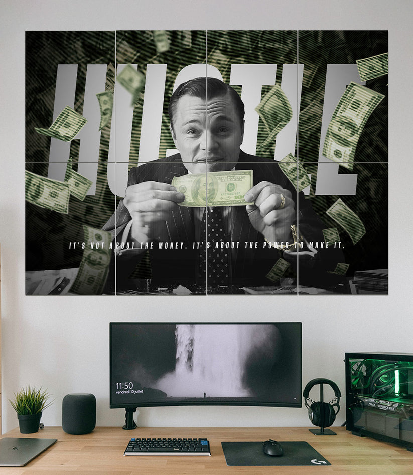 HUSTLE | Entrepreneur Motivation | 8 Panel Split Wall Set | Posterized.in