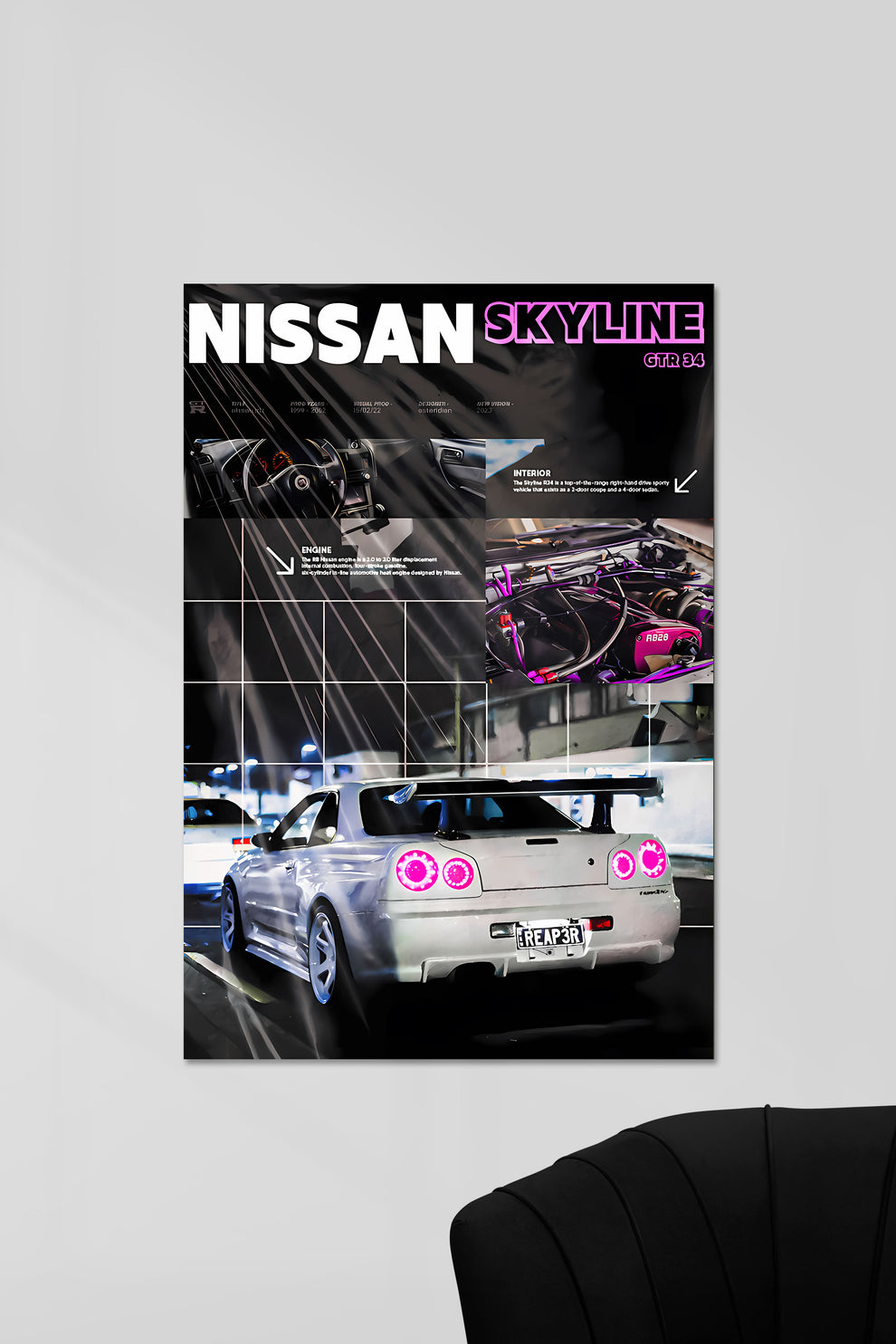 NISSAN SKYLINE | AUTOMOTIVE ART #02 | CAR POSTERS | Posterized.in
