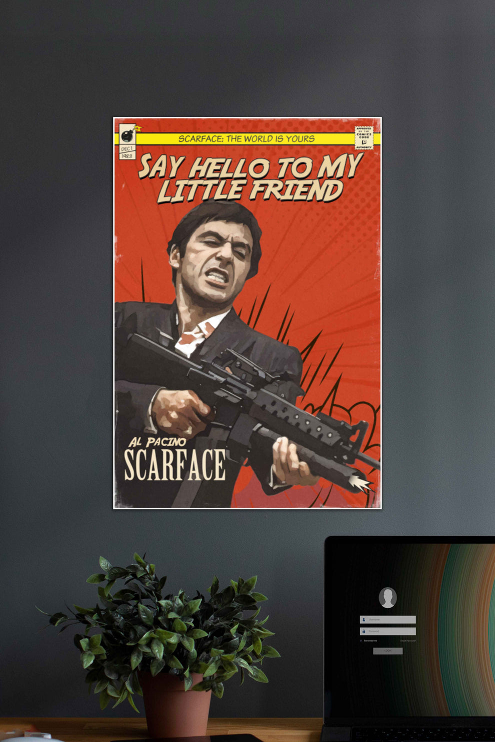 LITTLE FRIEND x SCARFACE | Al Pacino | Movie Poster | Posterized.in