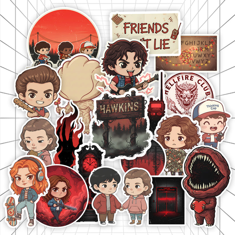 Hawkins Universe Aesthetic Sticker Pack (20 Pieces) | Stickerized ...