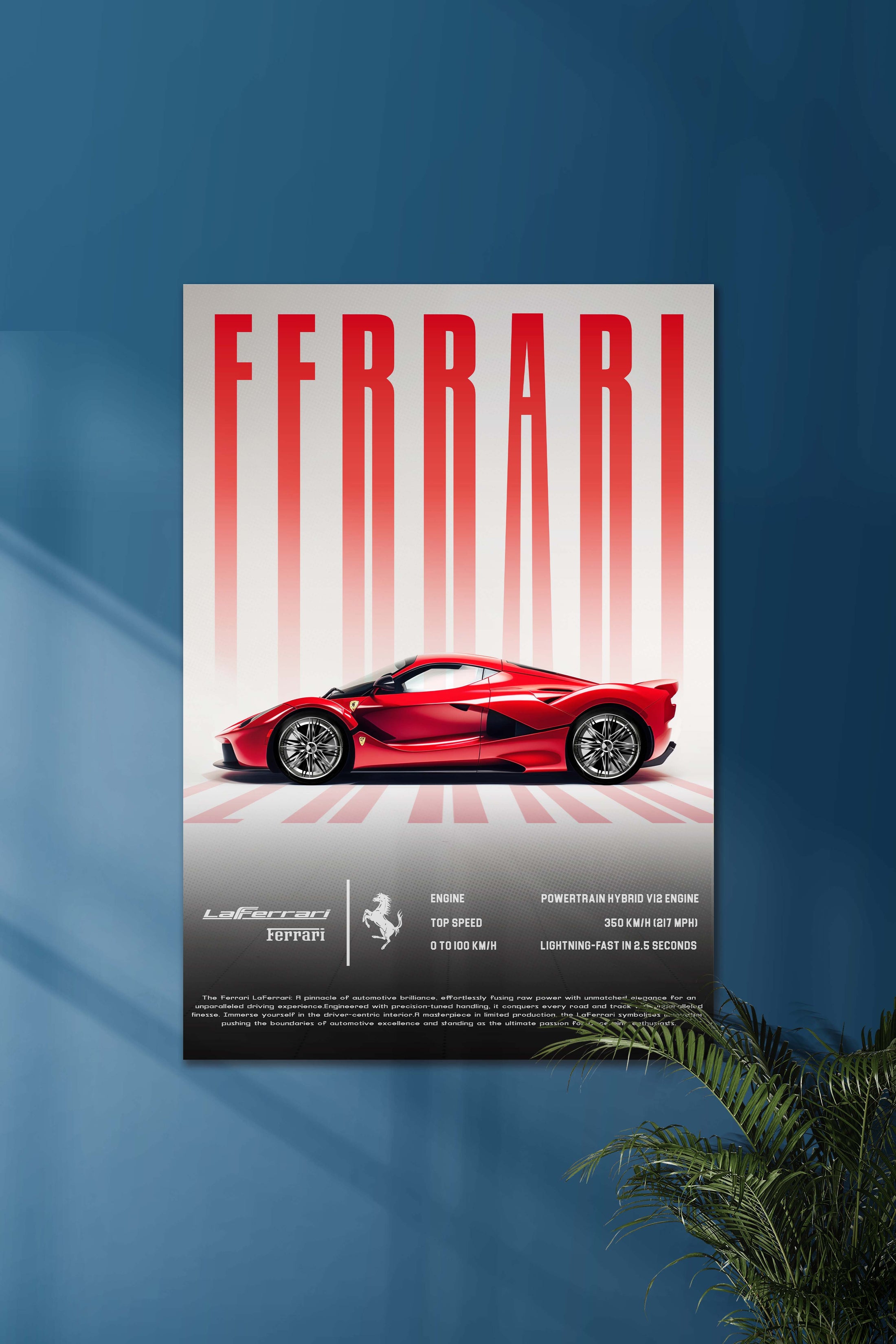 The Ferrari LaFerrari | SOLID CARS #01 | CAR POSTERS | Posterized.in