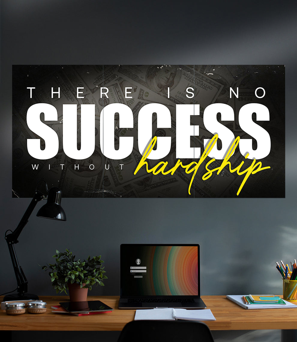 There is NO Success without Hardship | Motivation | 3 Piece Set ...