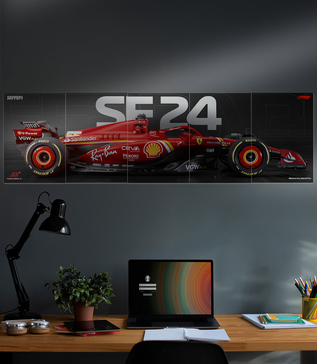 The Ferrari SF 24 | F1 | CAR SET | 5 Piece Set | Posterized.in