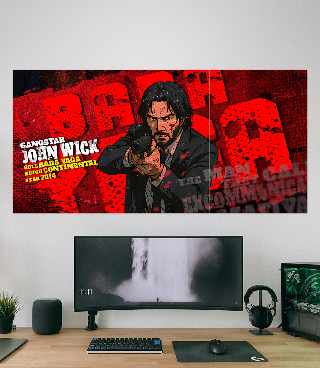 Agent Wick | John Wick | Movie | 3 Piece Set | Posterized.in