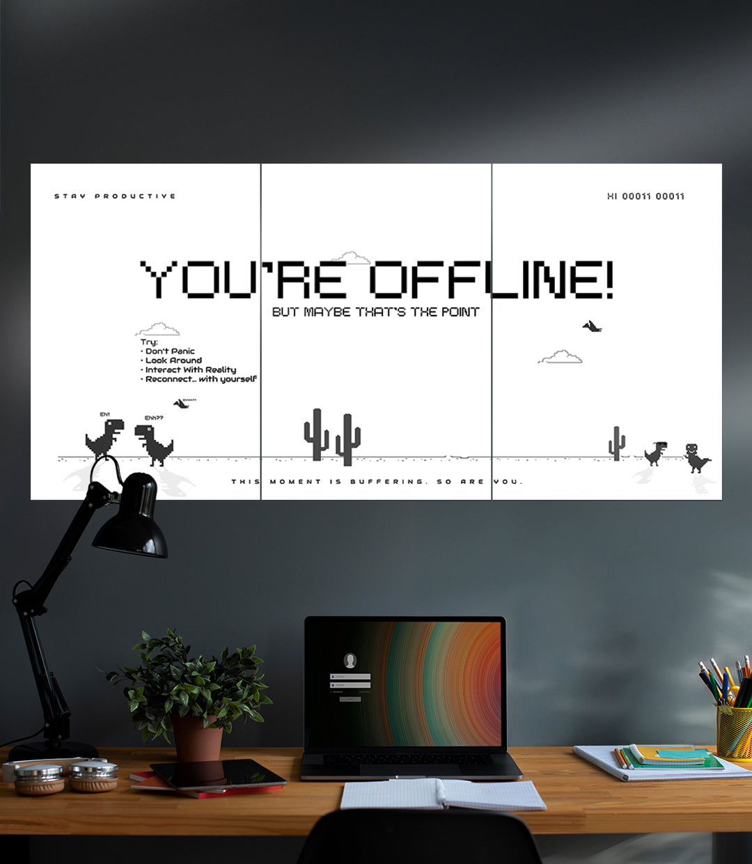Stay Productive | Aesthetic | Motivation | 3 Piece Set | Posterized.in