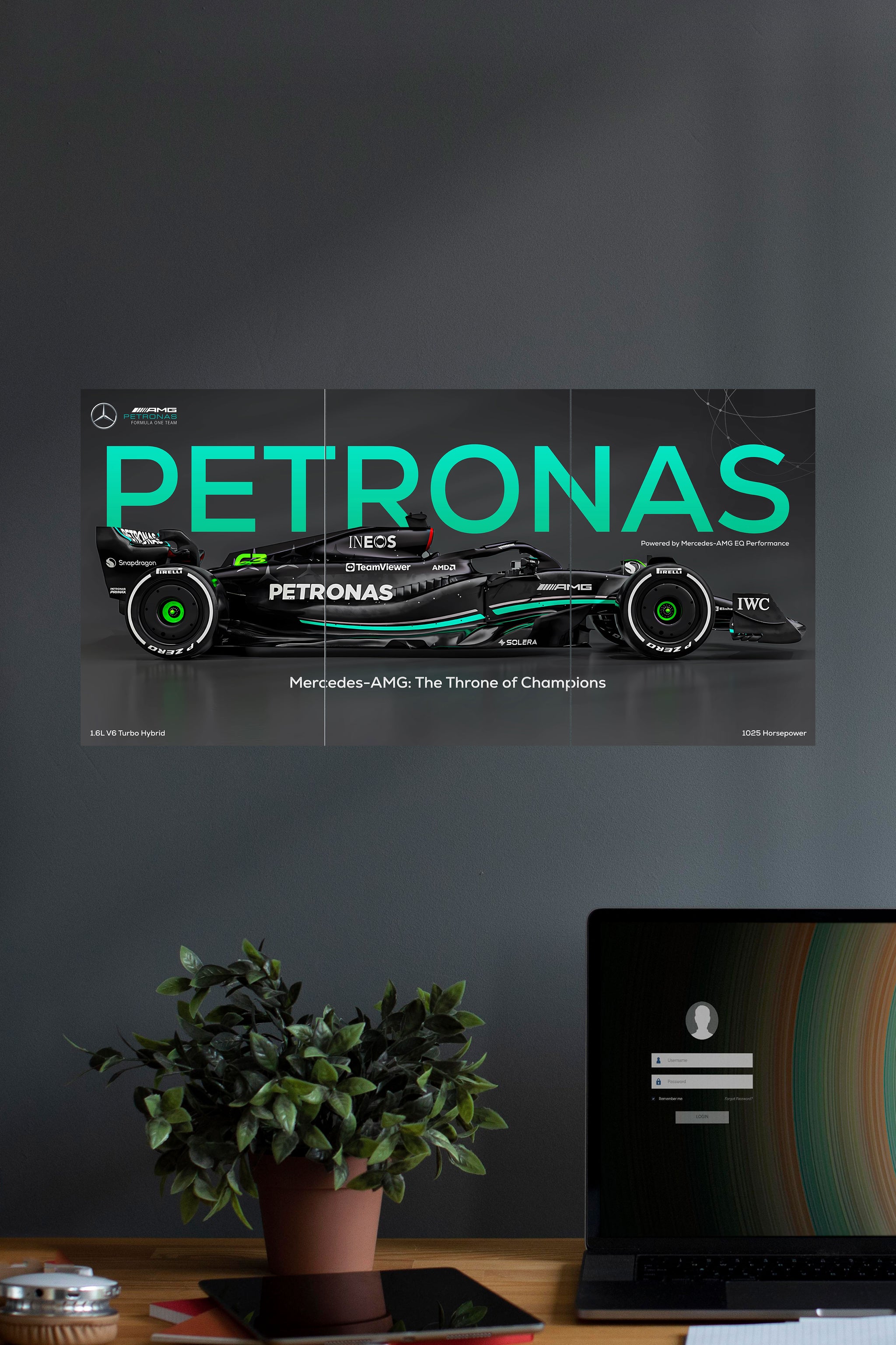 Mercedes AMG PETRONAS | CAR SET | 3 Piece Set | Posterized.in
