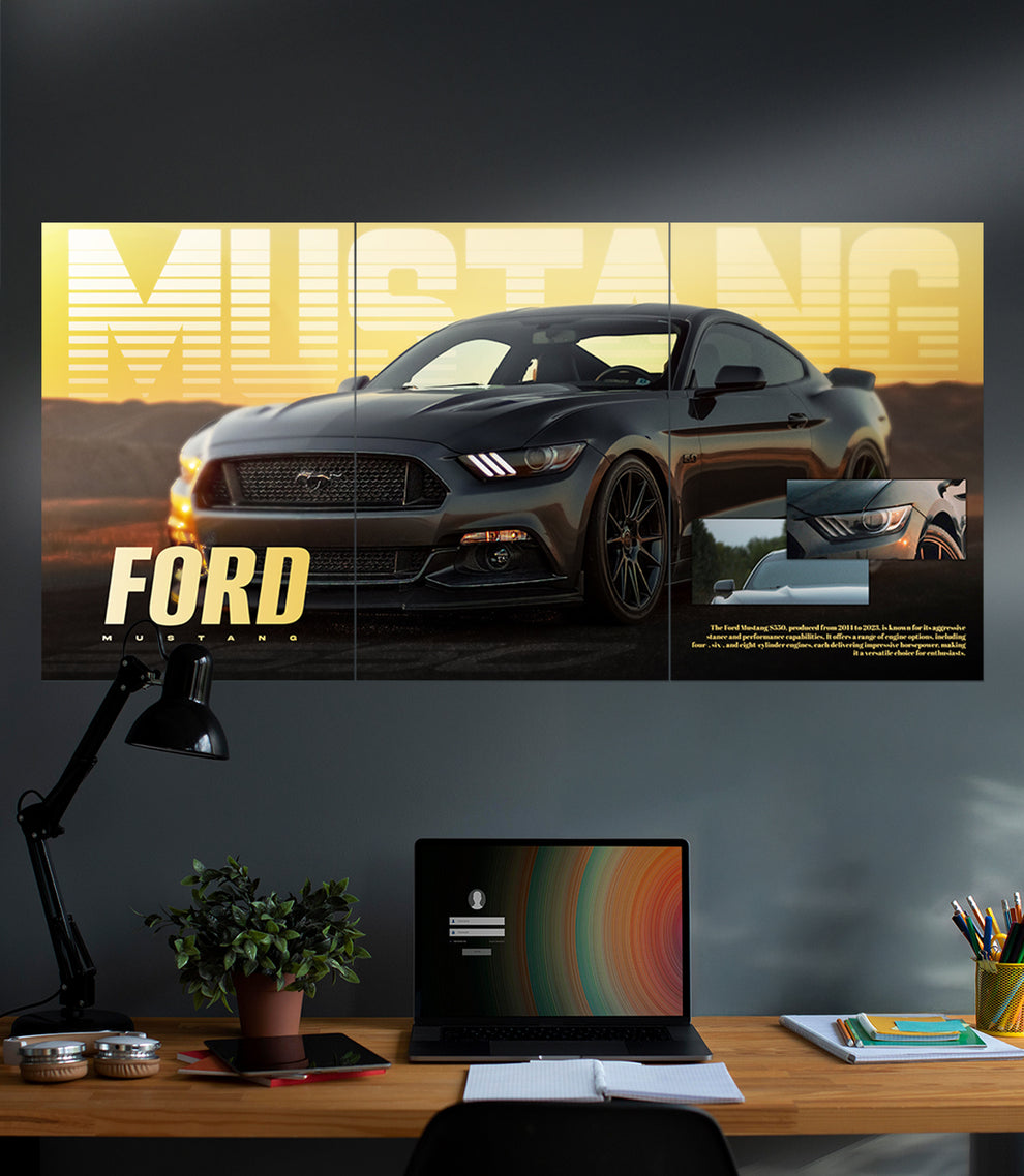 FORD MUSTANG #01 | Car Set | 3 Piece Set | Posterized.in