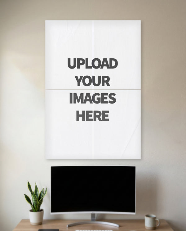 Customize Your Wall 4 Piece Split Art Set (2×2 Grid) | Posterized.in