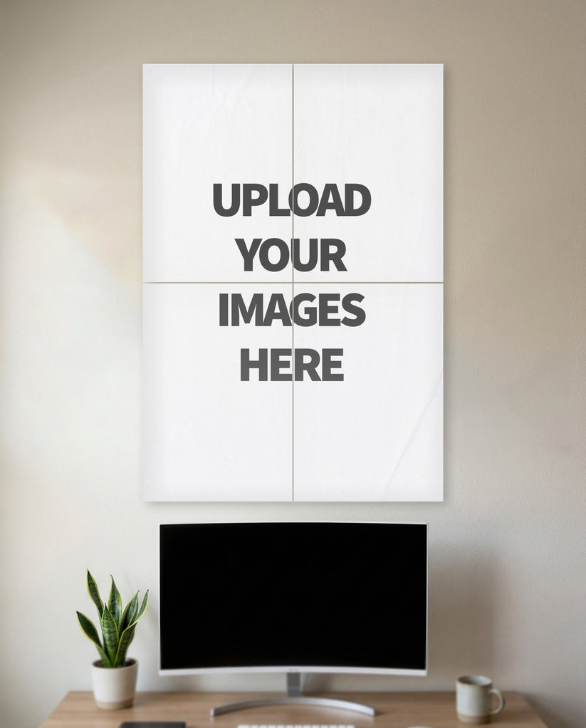 Customize Your Wall 4 Piece Split Art Set (2×2 Grid) | Posterized.in