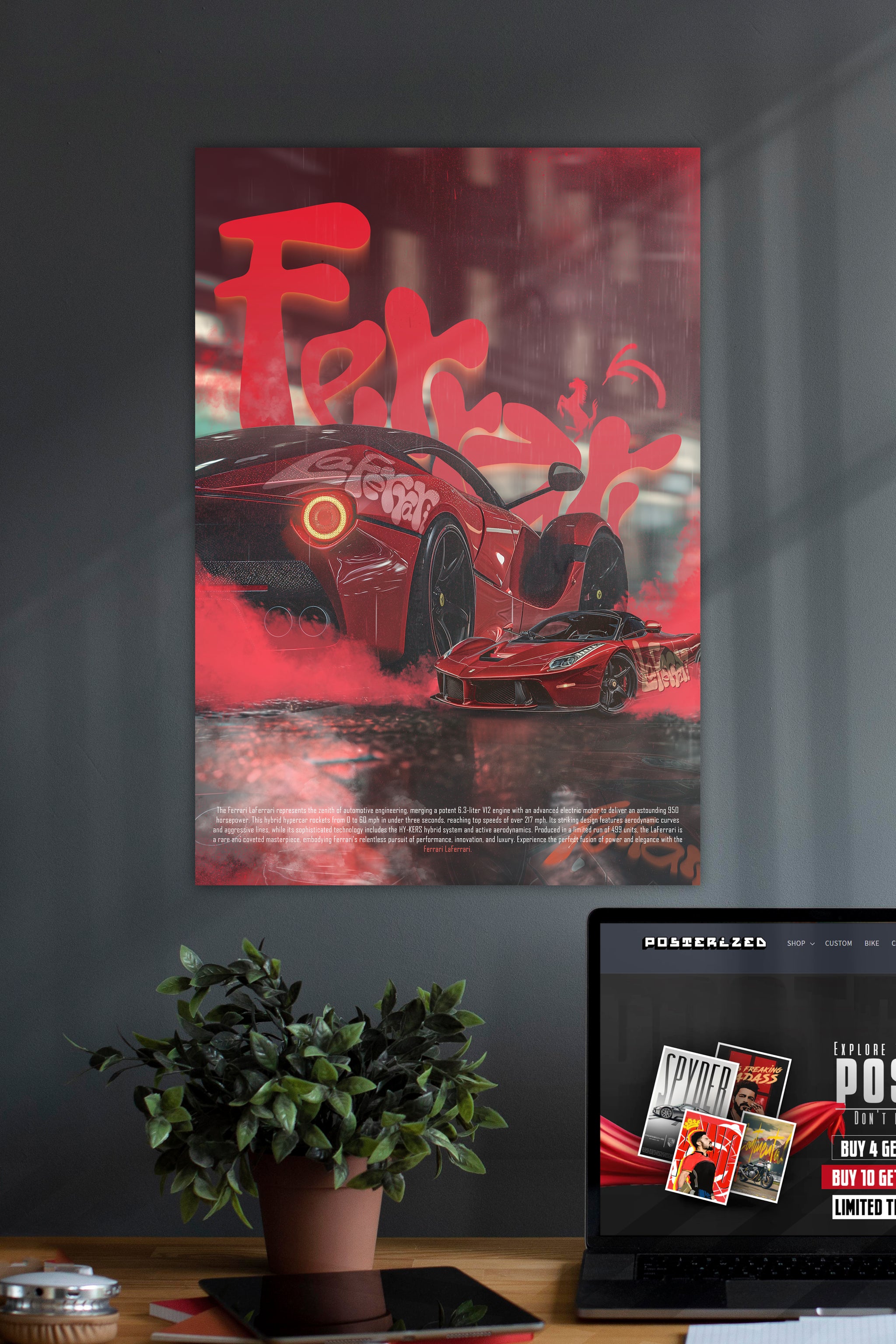 The Ferrari LaFerrari | Concept Car #08 | CAR POSTERS – Posterized