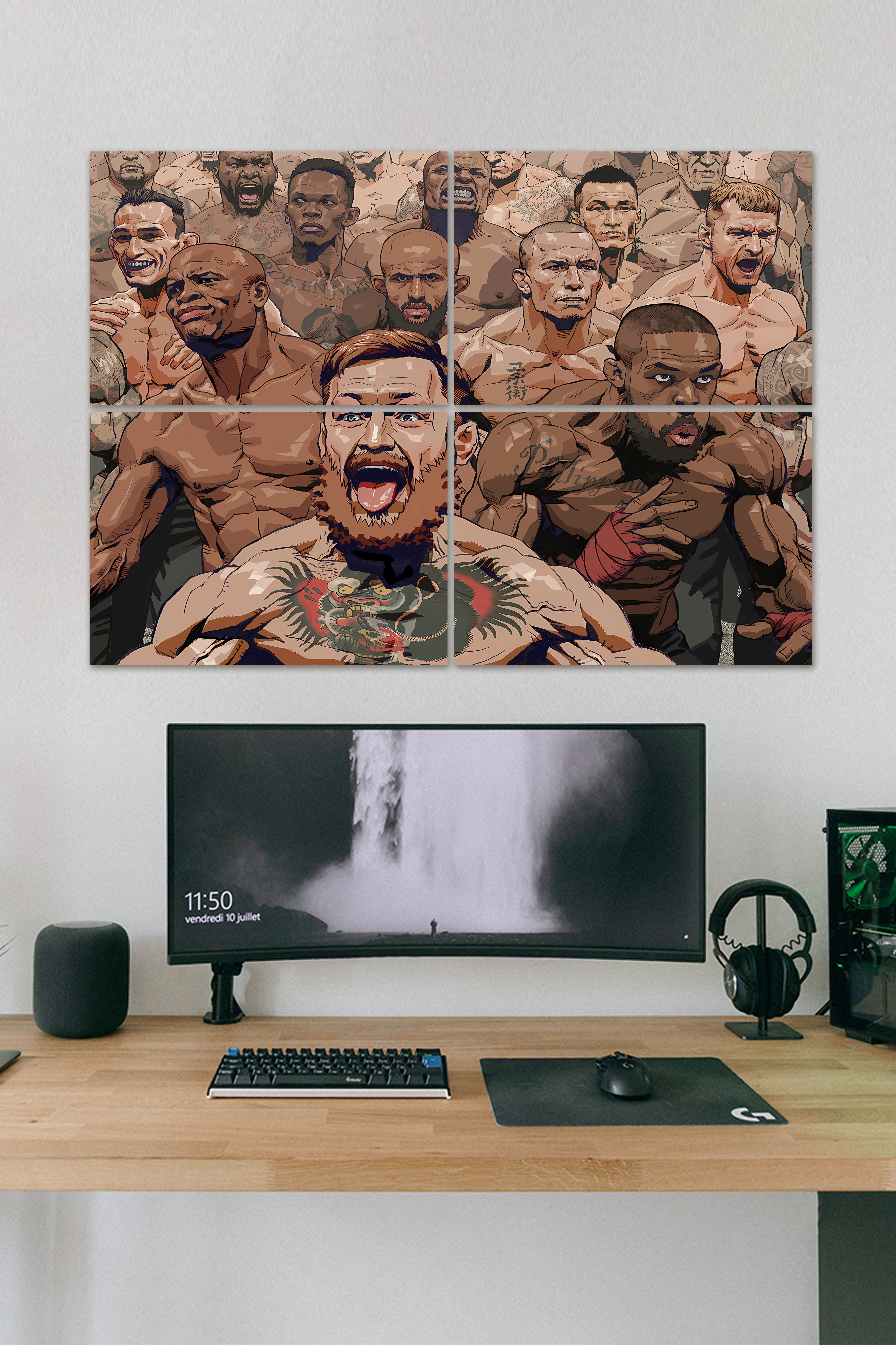 BADASS FIGHTERS #02 | 4 PCS SET | COLLAGE POSTER KIT – Posterized
