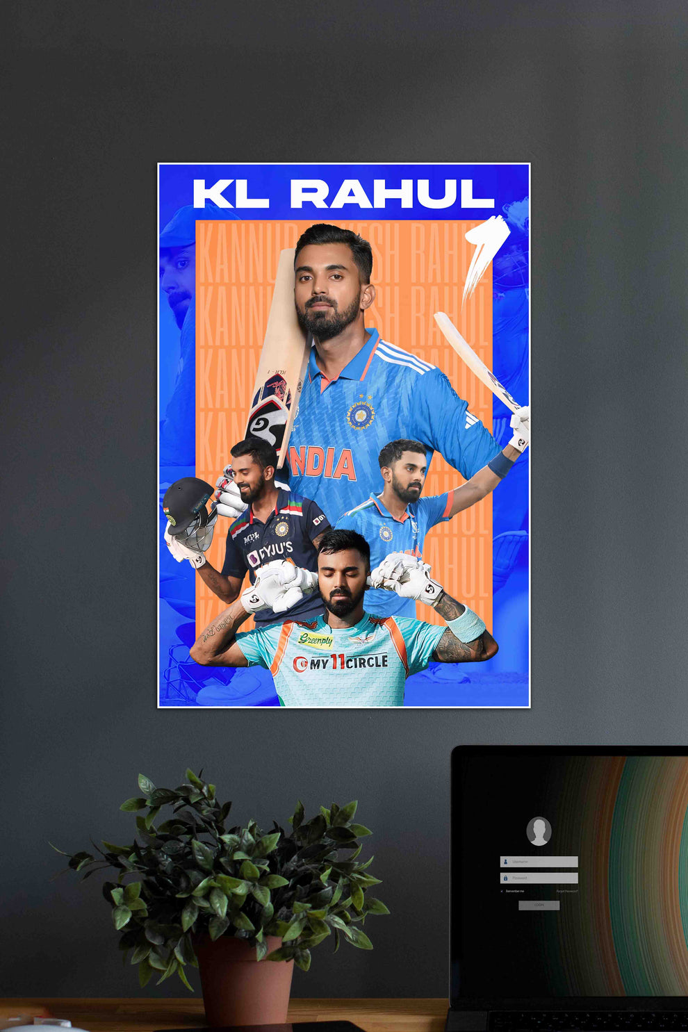 KL Rahul 1 | KL Rahul | Cricket Poster | Posterized.in