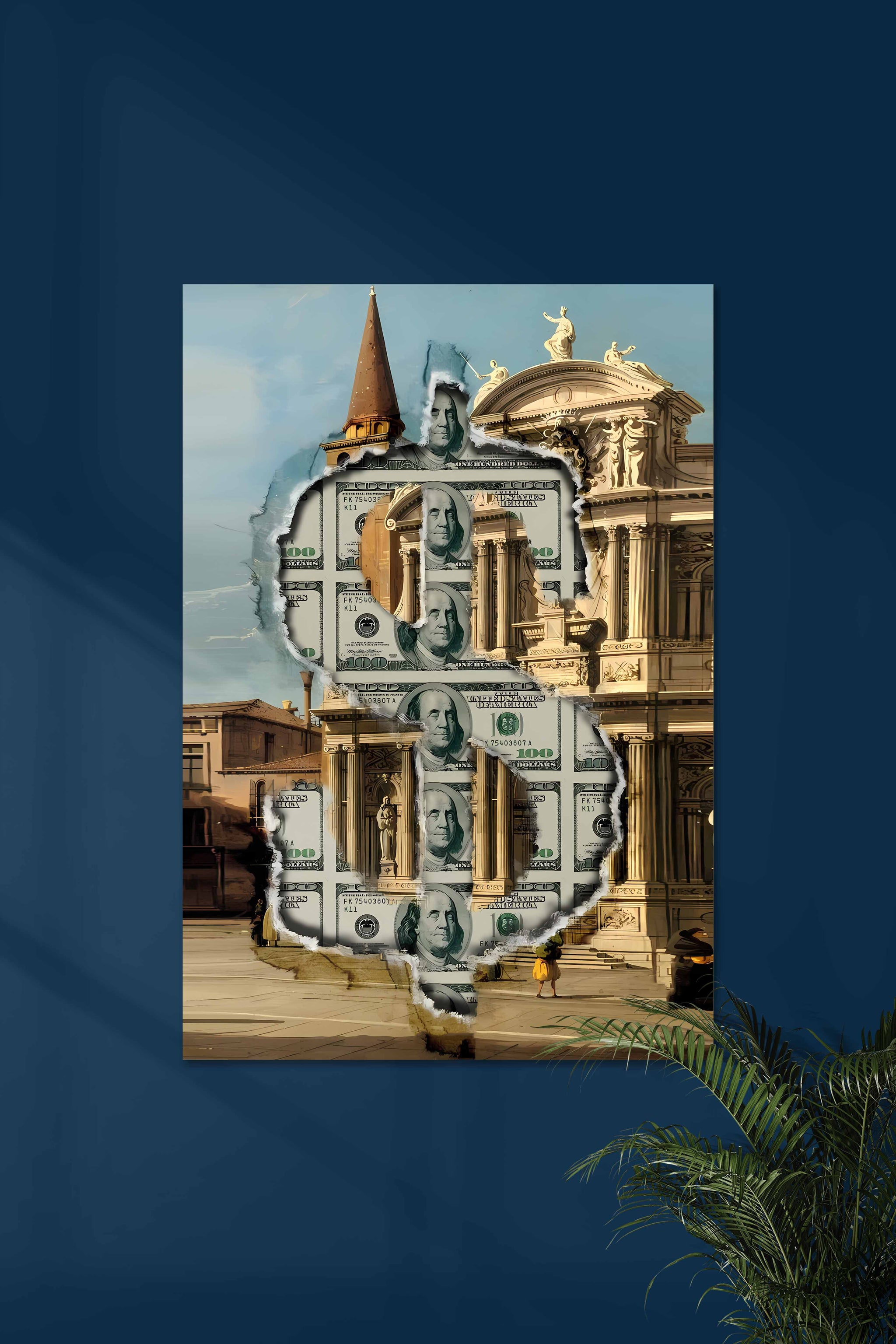 100 $ | Dollar Sign Wall Art | Money Aesthetic Poster – Posterized