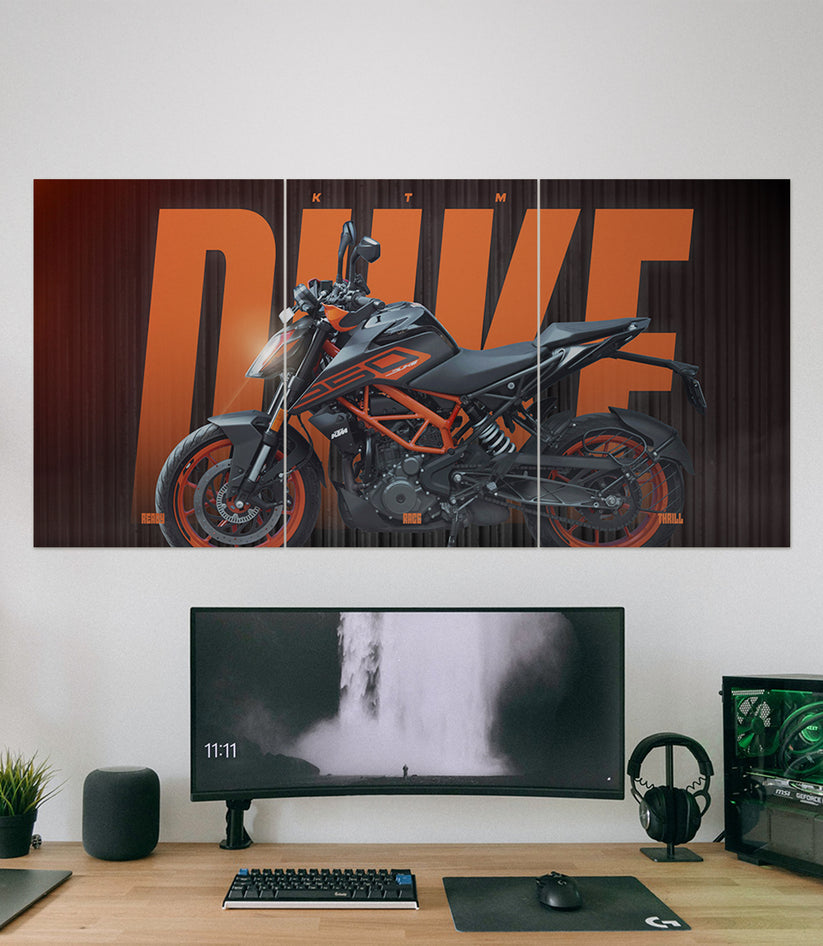 KTM DUKE | Bike Set | 3 Piece Set | Posterized.in