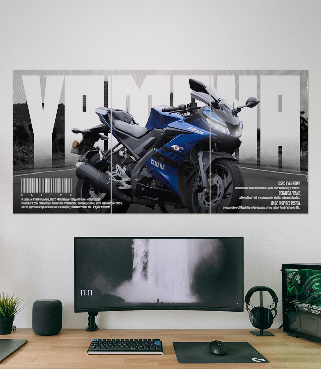 YAMAHA R15 | Bike Set | 3 Piece Set | Posterized.in