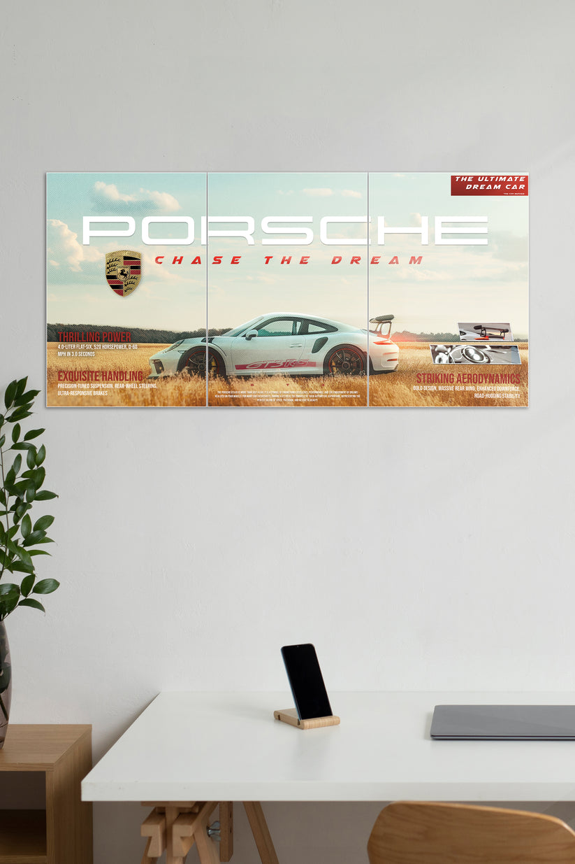 PORSCHE CHASE THE DREAM | CAR SET | PACK OF 03 – Posterized