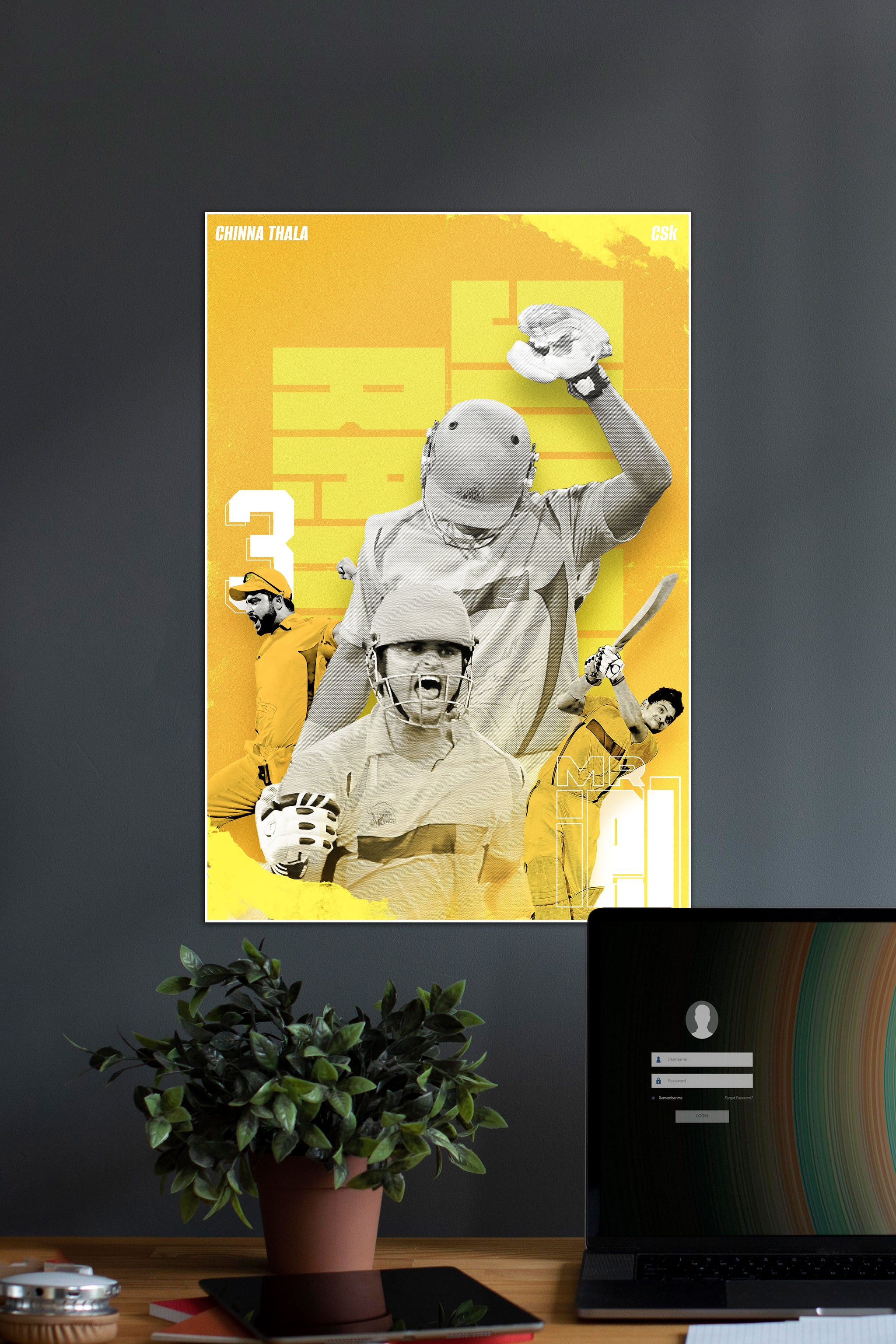 SURESH RAINA | CSK | Cricket Poster | Posterized.in