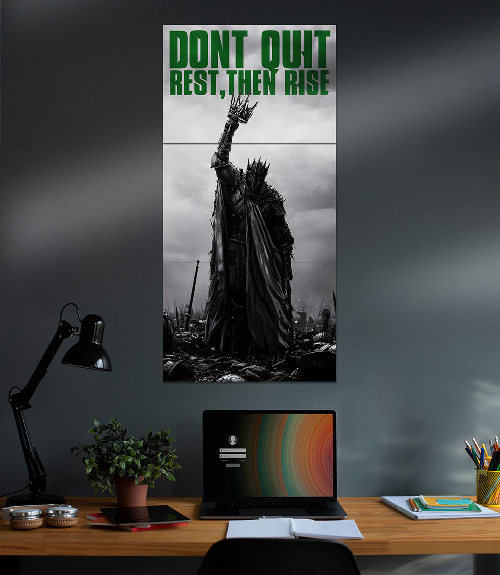 Dont Quit Rest Then RISE | Motivation | 3 Piece Set | Posterized.in
