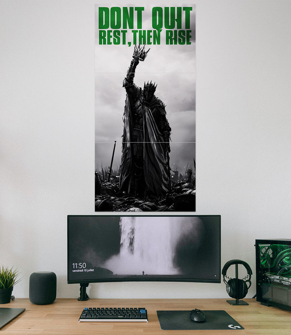 Dont Quit Rest Then RISE | Motivation | 3 Piece Set | Posterized.in